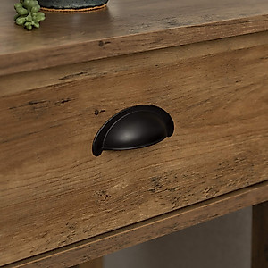 Walker Edison Farmhouse Square Side Accent Table Set-Living-Room Storage End Table with Storage Door Nightstand Bedroom, 18 Inch, Rustic Oak