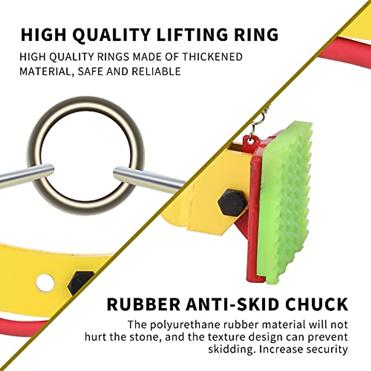 Lifting Clamps Beam ​Jaw Opening Adjustable, Plate Lifting Clamps Beam of Glass Slabs/Metal Sheet/Granite Island, Roadside Stone Clamp Curb,D325