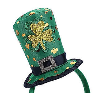 St Patrick's Day Hat for Dogs and Buffalo Plaid St. Patty's Green Dog Bandana