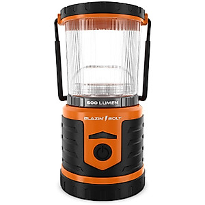 Blazin Bolt Rugged USB Rechargeable Lantern | 600 Lumen | 500 Hours of Light | Giant 12000mAh Power Bank | 6 Modes | Camping, Emergency, Power Outage, Storm, Blizzard, Hurricane Survival