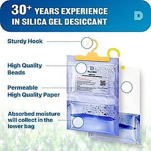 Dry & Dry 9 Packs [Net 7 Oz/Pack] Moisture Absorbers Dehumidifiers for Home Dehumidifier for Basement Dehumidifiers for Bedroom Small Dehumidifiers - Dehumidifiers Moisture Absorbers