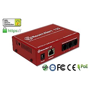 Room Alert 12S Advanced Proactive Environment Monitor – Built-in Temperature Sensor, Supports SSL/TLS, 2048-bit Encryption, SNMP v3, 12 Sensors, 24/7 Alerting & Reporting, Made in USA
