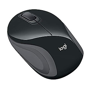 Logitech Wireless Mini Mouse M187 Ultra Portable, 2.4 GHz with USB Receiver, 1000 DPI Optical Tracking, 3-Buttons, PC / Mac / Laptop - Black