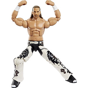 WWE Shawn Michaels Wrestlemania Elite Collection Action Figure with Entrance Attire & Vince McMahon Build-A-Figure Pieces, 6-in Posable Collectible Gift for WWE Fans Ages 8 Years Old & Up