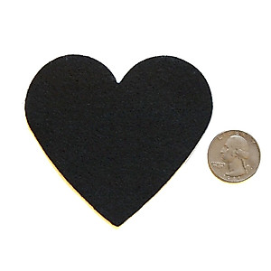Playfully Ever After 3 Inch 28pc Felt Hearts (Black)