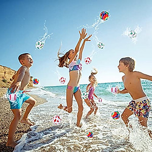 Sratte 64 Pcs 3 Inch Water Balls Water Absorbent Ball Pool Balls Children Pool Water Balls Water Fight Soft Balls for Children Adults Pool and Beach Favors Toys Summer Outdoor Games