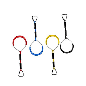 2pcs Swing Outdoor Kids Ring Outdoor Swing for Kids Playground Rings Swing Ring Set Strength Training Ring Kids Workout Ring Gymnastic Ring for Children Climbing Ring The Swing