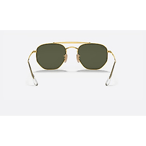 Ray-Ban RB3648 THE MARSHAL 001 54M Gold/Green Hexagonal Sunglasses For Men For Women + BUNDLE with Designer iWear Eyewear Kit