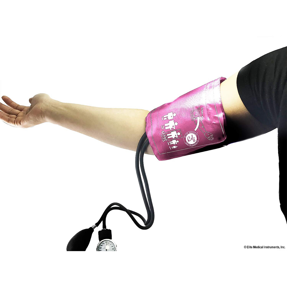 EMI Deluxe Aneroid Sphygmomanometer Manual Blood Pressure Monitor Adult Cuff Set with Case - #217 (Pink)