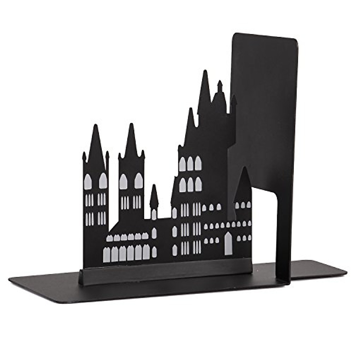 Seven20 Harry Potter Hogwarts Bookends - Metal Hogwarts School Castle Cutout Design - Great Decorative Gift for Any Harry Potter Book Fan
