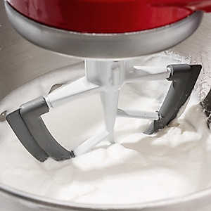 Flex Edge Beater For Kitchenaid Mixer Accessory,Kitchen Aid Attachments For Mixer,Fits Tilt-Head Stand Mixer Bowls For 4.5-5 Quart Bowls,Beater With Silicone Edges,Grey