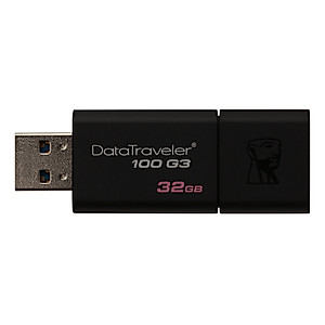 Kingston 32GB USB 3.0 Black DataTraveler 100 G3 2 Pack DT100G3/32GB-2P