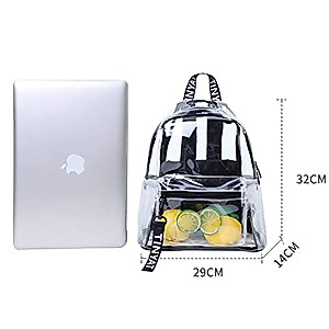 Tellrain Clear Backpack Purse for Women Large Capacity Heavy Duty Transparent Backpacks Fashion PVC Beach Bag Bookbags