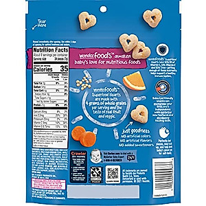 Gerber Snacks for Baby Wonder Foods Superfood Hearts Puffed Multigrain Snack, 2 Flavor Variety Pack, 1.48-Ounce Resealable Pouches (Pack of 4 Pouches)