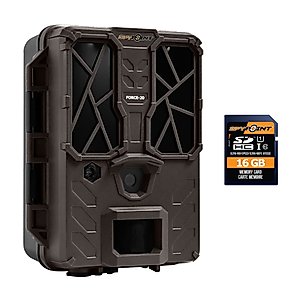 SPYPOINT FORCE-20 Trail Camera 20MP HD Video w/ 48x High Power LEDs & Infrared Boost Tech for GREAT NIGHT IMAGE, 80' Flash Range, Low Glow Backlit Setup LCD Screen