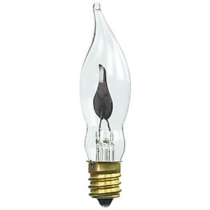 Bulbrite Incandescent CA5 Candelabra Screw Base (E12) Light Bulb, 3 Watt, Clear