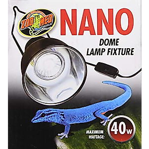 Zoo Med Nano Dome Lamp Fixture, Silver