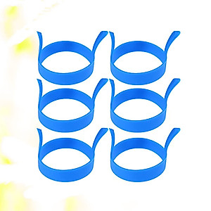 UPKOCH 12 Pcs Silicone Egg Ring Non Stick Egg Cooking Rings Fried Egg Mold Pancake Rings for Frying Eggs Omelet Egg Mcmuffins Random Color