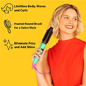 Flower Beauty Ionic Volumizing Styler - Versatile Ceramic Styling Iron - Straightens, Curls, Adds Volume & Shine to Hair - Includes 2 Heat Settings