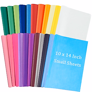 Colorful Tissue Paper for Gift Bgas- 220 Sheets Gift Wrapping Craft Papers Bulk for DIY Artworks Flower Halloween Christmas Decoration, 10 x 14 Inches, 22 Colors