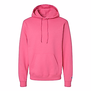 Champion Mens Powerblend Hooded Sweatshirt, L, Wow Pink