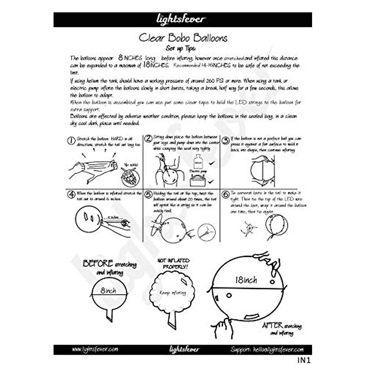 Lightsfevers warm white led balloons with batteries party balloons 20 inch clear balloons transparent balloons for helium or air, wedding balloons