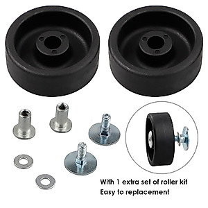 Universal Roller Snowblower Skid Shoes with Carriage Bolts for MTD Snow Thrower