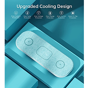 Magnetic Wireless Charger, 30W Fast Wireless Charging Pad Compatible with MagSafe Charger, 3 in 1 Compatible with iPhone 15/14/13/12 Pro Max Plus Mini,Wireless Phone Charger for Galaxy S23/S22/S21/S20