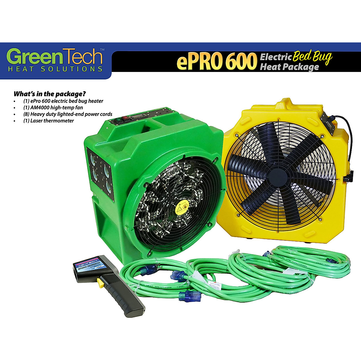 Portable Electric Bed Bug Eradication Heater System | Contains All Equipment for Heat Treatment of Bed Bugs | Gets Rid of All Bed Bugs in a 600 Sq. Foot Room | Professional-Grade | ePro 600 Package