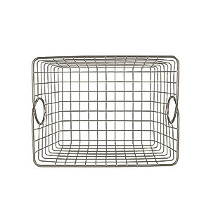 Spectrum Diversified Teardrop Small Wire Basket, Steel Versatile Storage & Organization Utility Tote, Cube Storage Bin for Home Organization