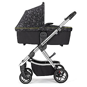 Diono Excurze Luxe Carrycot for Newborn Baby, Stroller Bassinet for Baby, Breathable Mattress for Comfortable Sleeping, Suitable from Birth, Black Camo