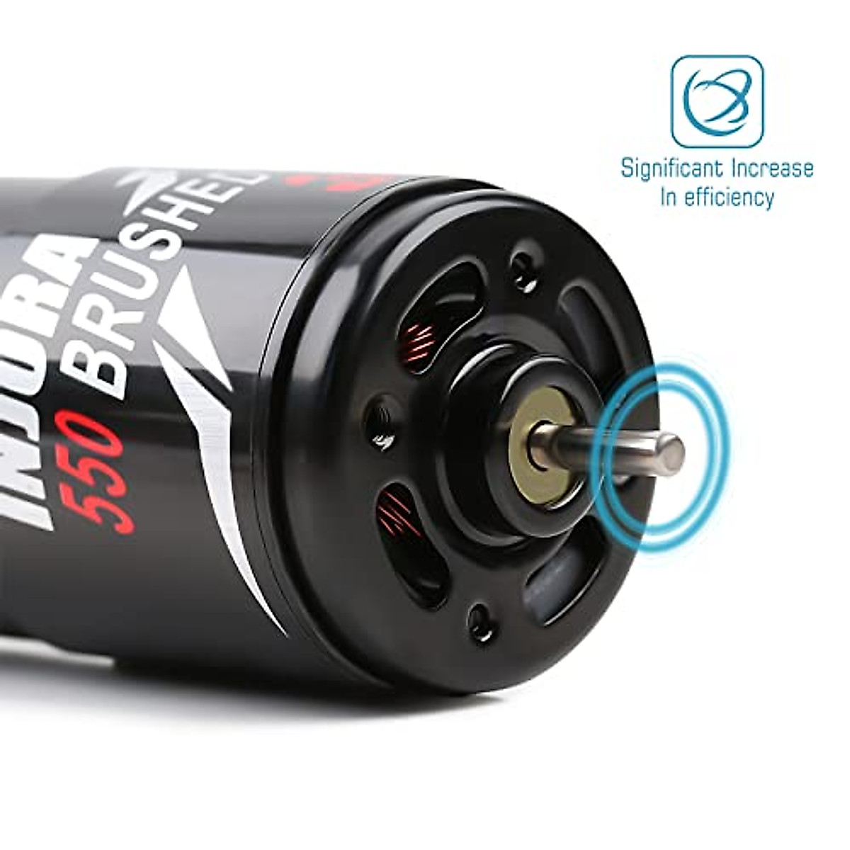 INJORA RC Motor 550 Brushed Waterproof Motor for 1/10 Short-Course Truck Slash VKAR 10SC HPI HoBao HuanQi 727(12T)