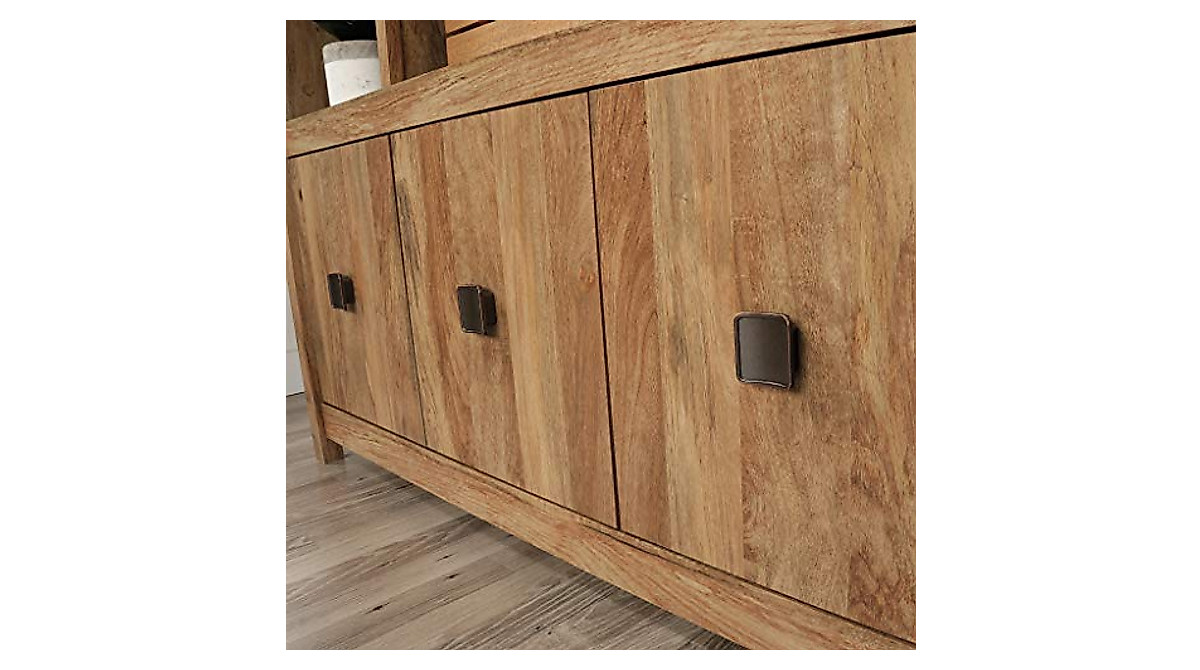 Sauder Cannery Bridge Storage Wall - Stylish Organization in Mango Finish