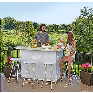 Best of Times 2002W1314 Portable Bar & Matching Bar Stools, One Size, Navy Blue