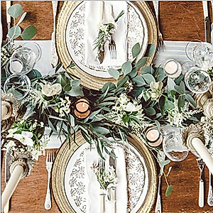 KARAVELLA X Large Wood Slices for Centerpieces - 5 Pack Wood Centerpieces for Tables, 12-13 inches, Rustic Wedding Centerpiece, Natural Wood Slabs