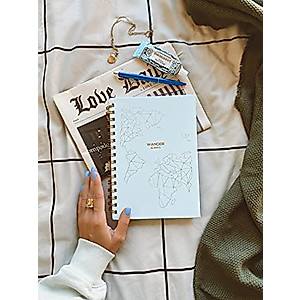 Lamare Travel Journal For Women - Cute Travel Notebook, Bucketlist, Roadtrip & Vacation Planner – Great and Fun Travel Planner Gift, Undated Travel Diary and Travel Planner Organizer for Women