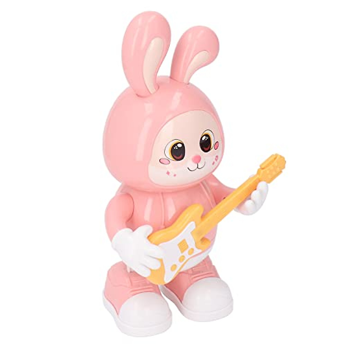 Dancing Bunny Model Robot, ABS Electric Dancing Bunny Model Build Skill LED Party Light for Kids (Pink)