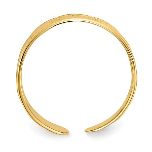 IceCarats 14K Yellow Gold Flower Butterfly Wings Adjustable Toe Ring Open Midi Band Summer Beach Jewelry