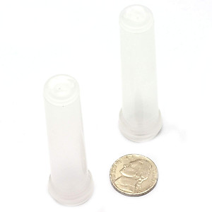 RuiLing 50pcs Transparent Flower Nutrition Tube Plastic Water Tube with Cap to Keep Flower Fresh for Wedding Event Arts Crafts Floral Hydroponic Container 72x18mm