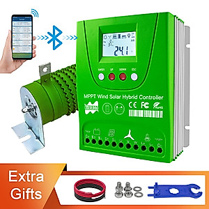 Mars Rock 2000w Regulator Max Wind 1000w Max Pv 1000w Mppt Wind Solar Hybrid Controller Bluetooth Android App