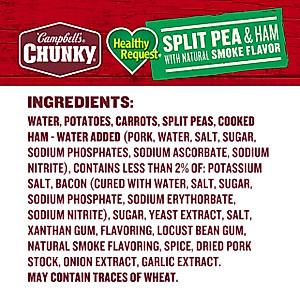Campbell’s Chunky Healthy Request Soup, Split Pea Soup With Ham, 19 Oz Can