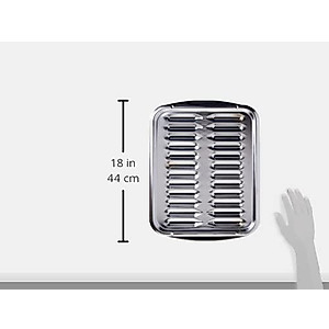 Range Kleen BP100 Porcelain Broiler Pan with Chrome Grill, 2-piece