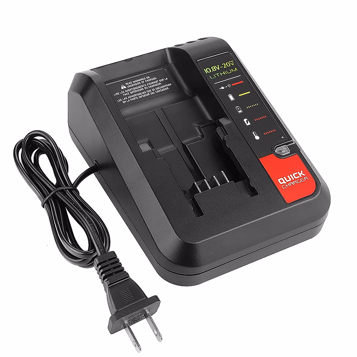 PCC692L 20V Fast Battery Charger Replacement for Porter-Cable 20V Lithium Battery PCC685L PCC680L PCC681L PCC682L Black Decker LCS1620 20V Lithium Battery LBXR20 LBX4020