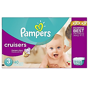 Pampers Size 3 Cruisers Diapers, 140 Count