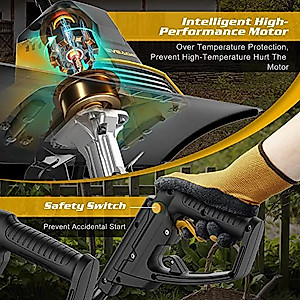 EVEAGE Electric Tiller for Garden, 18 Inch Power Tillers and Cultivators Electric, 13.5AMP Rototiller Cultivator Garden Tool, 4'' - 8'' Tilling Depth Foldable Handle