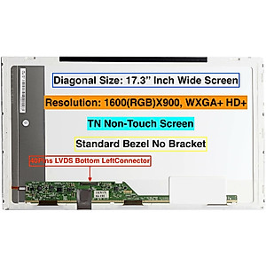 EM EMAJOR TECH New Screen Replacement for B173RW01 V.5 1600X900 HD+ Non-Touch LCD LED Display