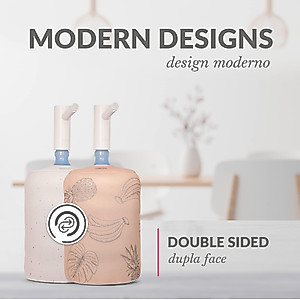 Momo Lifestyle Gallon Jug Sleeve Reversible Double Sided 5 Gallon Water Jug Cover Insulated Neoprene Water Bottle Sleeve for Gallon Water Dispenser Momo Cover Accessory Momo Sleeve (Tropical Dream)