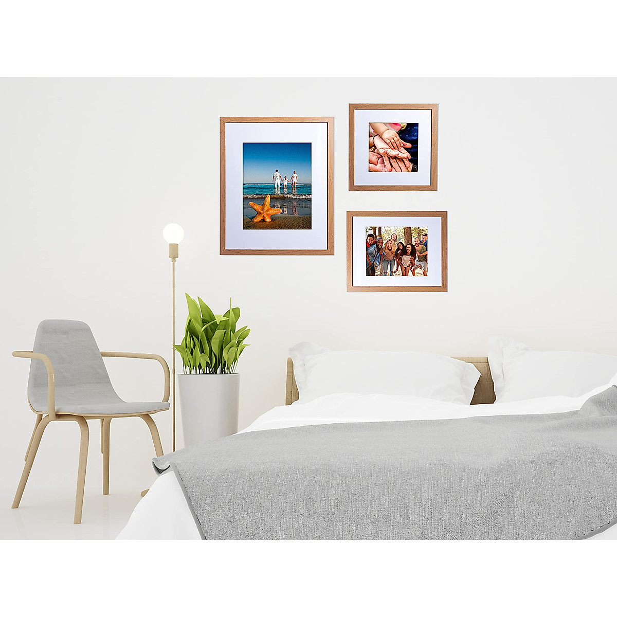 FrameWorks 2-Pack, 11x14 Matted to 8x10 Picture Frame, Golden Oak – Classic Wooden Photo Frame with Tempered Glass, Modern Matte Finish for Prints, Posters, Certificates & Wall Decor – Gallery-Ready