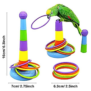 NA Allazone 17 PCS Bird Toys Parrot Swing Toys Pet Birds Cage Toys Chewing Hanging Bell Toys for Parrot, Cockatiel, Conures, Love Birds, Finches, Style 5