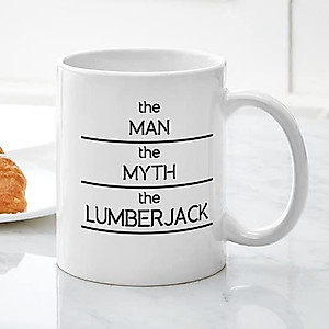 CafePress The Man The Myth The Lumberjack Mugs Ceramic Coffee Mug, Tea Cup 11 oz